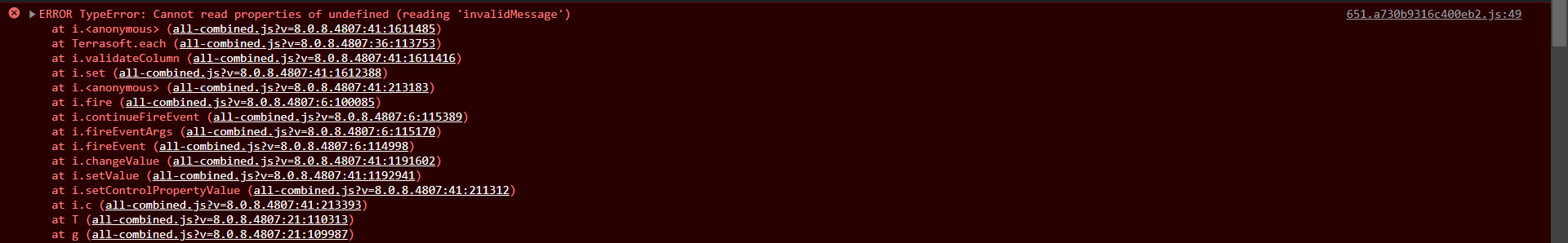Error while adding field validation in schema | Community Creatio
